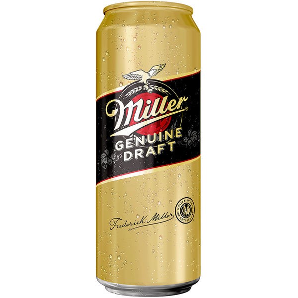 24 x canettes Miller Genuine Draft Bière américaine 0,5 L 4,7% vol. alc ...